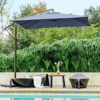 China Backyard BBQ Furniture Large Round Aluminium Banana Umbrella for Outdoor Entertaining for sale