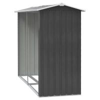 China AJUNION Metal Outdoor Firewood Log Rack Shed for Easy Assembly and Garden Storage for sale