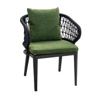 China Outdoor Dining Set featuring Rope Weave Design and Aluminum Metal Frame by AJUNION for sale