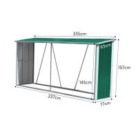 China Firewood Log Storage and Garden Tools House AJUNION Large Metal Shed with Rot Proof for sale