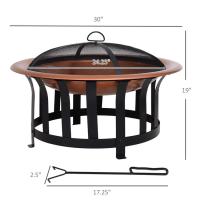 China Round Metal Wood Burning Fire Pit Perfect for Bonfires Camping and Outdoor Gatherings for sale