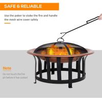 China Round Metal Wood Burning Fire Pit Perfect for Bonfires Camping and Outdoor Gatherings for sale