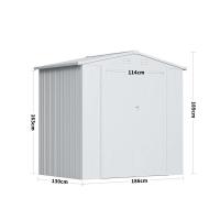 China 6.6ft Durable Metal Garden Shed House Storage Shed for Tools Outdoor Storage Solution for sale