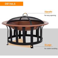 China Round Metal Wood Burning Fire Pit Perfect for Bonfires Camping and Outdoor Gatherings for sale