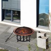 China Round Metal Wood Burning Fire Pit Perfect for Bonfires Camping and Outdoor Gatherings for sale