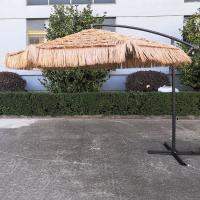 China Outdoor Garden Beach Patio Heavy Duty Straw Roman Parasol with Aluminium Sun Umbrella for sale