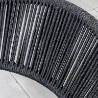 China Rope Weave Armchair Dining Chairs for Garden Modern Large Size 8 Seater Outdoor Set for sale