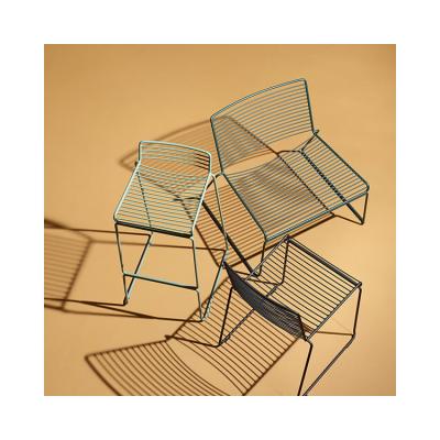 China Steel Frame Garden Chair Colorful and Minimalist Design for Indoor Outdoor by AJUNION for sale