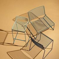 China Steel Frame Garden Chair Colorful and Minimalist Design for Indoor Outdoor by AJUNION for sale