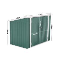 China Galvanized Steel Bin Storage Shed with Lockable Doors Rot Proof Metal Type Steel for sale