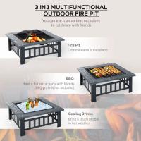 China Outdoor Warming Square Wood Burning Firepit for Backyard Patio Garden and Cooking for sale
