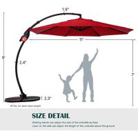 China Outdoor Patio Garden Aluminum Curvy Cantilever S Shape Banana Umbrella Parasols with Base for sale
