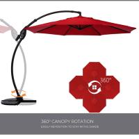 China Outdoor Patio Garden Aluminum Curvy Cantilever S Shape Banana Umbrella Parasols with Base for sale