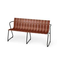 China Outdoor Furniture AJUNION Steel Plastic Wood Patio Chair Loveseat Garden Bench Armchair for sale