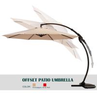 China Outdoor Patio Garden Aluminum Curvy Cantilever S Shape Banana Umbrella Parasols with Base for sale
