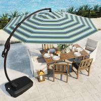 China Outdoor Patio Garden Aluminum Curvy Cantilever S Shape Banana Umbrella Parasols with Base for sale