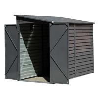 China Garden Bike Shed AJUNION 9ft Sturdy Steel Motorcycle Storage Enclosure with Lock for sale