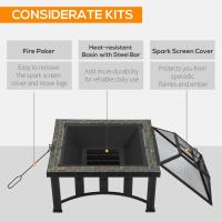 China Backyard Patio Garden Bonfire Camping Fire Pit with Ice Bucket and Charcoal BBQ Grill for sale