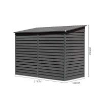 China Garden Bike Shed AJUNION 9ft Sturdy Steel Motorcycle Storage Enclosure with Lock for sale