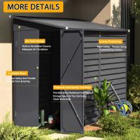 China Garden Bike Shed AJUNION 9ft Sturdy Steel Motorcycle Storage Enclosure with Lock for sale