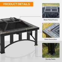 China Backyard Patio Garden Bonfire Camping Fire Pit with Ice Bucket and Charcoal BBQ Grill for sale