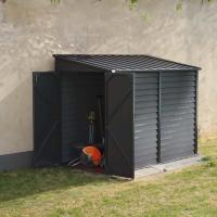 China Garden Bike Shed AJUNION 9ft Sturdy Steel Motorcycle Storage Enclosure with Lock for sale