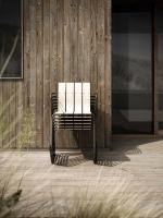 China Relax in Style with AJUNION Steel Outdoor Dining Set Patio Chair Garden Armchair for sale