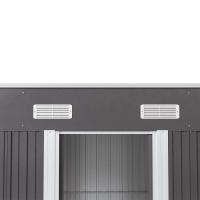 China Rot Proof AJUNION 4x6ft Garden Shed Double Sliding Door Metal Storage Shed for Tools Bike for sale