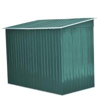 China Rot Proof AJUNION 4x6ft Garden Shed Double Sliding Door Metal Storage Shed for Tools Bike for sale