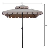 China Outdoor Restaurant Garden Cafe Courtyard Patio Double Layer Sun Umbrella for Camping for sale