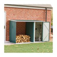 China AJUNION Outdoor Firewood Log Storage Shed with Lockable Steel Protect Your Garden Tools for sale
