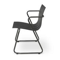 China Metal Steel Garden Chair Set with Minimalist Design Plastic Wood Armchair by AJUNION for sale