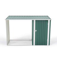 China AJUNION Outdoor Firewood Log Storage Shed with Lockable Steel Protect Your Garden Tools for sale