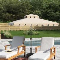 China Outdoor Restaurant Garden Cafe Courtyard Patio Double Layer Sun Umbrella for Camping for sale