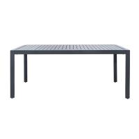 China Mail Packing Included AJUNION Aluminum Metal Outdoor Dining Furniture Set for 6 Seating for sale