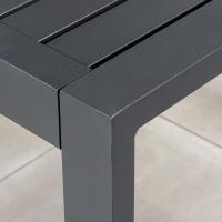 China Mail Packing Included AJUNION Aluminum Metal Outdoor Dining Furniture Set for 6 Seating for sale