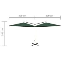 China Metal Fabric Outdoor Restaurant Hotel Patio Cafe Garden Waterproof Hanging Banana Double Parasol Sun Umbrella for sale
