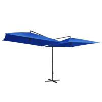 China Metal Fabric Outdoor Restaurant Hotel Patio Cafe Garden Waterproof Hanging Banana Double Parasol Sun Umbrella for sale