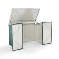 China Countyard Storage Shed AJUNION 7ft Steel Metal Bike Shed with Lockable Door and Air vent for sale