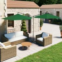 China Metal Fabric Outdoor Restaurant Hotel Patio Cafe Garden Waterproof Hanging Banana Double Parasol Sun Umbrella for sale