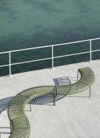 China Y Mail Packing Minimalist Garden Set Outdoor Furniture Park Bench Patio Steel Bench for sale