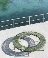 China Y Mail Packing Minimalist Garden Set Outdoor Furniture Park Bench Patio Steel Bench for sale