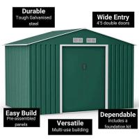 China Convenient and Practical AJUNION 6x8ft Garden Building Shed for Countyard Storage for sale