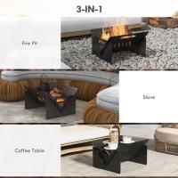 China Quick Assembly Coffee Table Firepit for Outdoor Backyard Patio Garden Bonfire Camping for sale