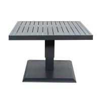 China Modern Aluminum Balcony Furniture 2 Seating Outdoor Dining Set with Adjustable Table for sale