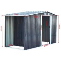 China Easy-to-Assemble AJUNION Metal Garden Shed for Outdoor Storage and Firewood Solutions for sale