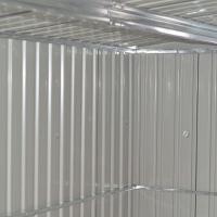 China Easy-to-Assemble AJUNION Metal Garden Shed for Outdoor Storage and Firewood Solutions for sale