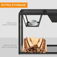 China Outdoor Garden 4-in-1 Metal Wood Burning Firepit Ice Bucket Cooler Charcoal BBQ Grill for sale