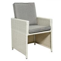 China AJUNION PE Rattan Outdoor Dining Furniture Set for 4 Seating Compact Garden Furniture for sale