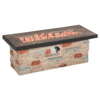 China Outdoor Backyard Patio Garden Camping Propane Gas Fire Pit Table with Faux Ledge Stone for sale